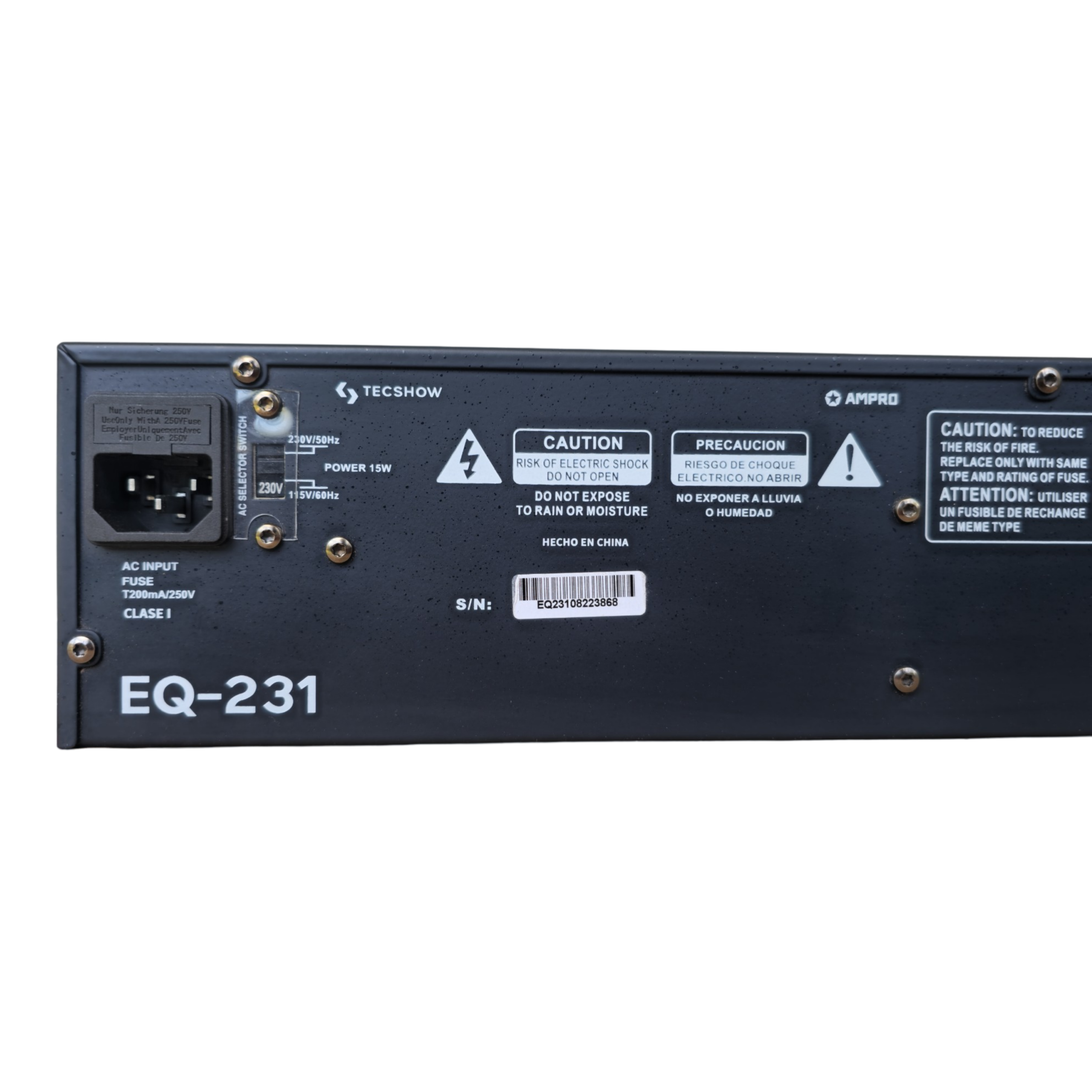 EQ-231 ECUALIZADOR ST. 2 X 31 BANDAS AMPRO - cristianveas.cl